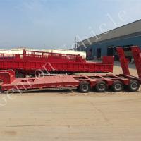 China 140 Ton Heavy Duty 4 Lines 8 Axles Low Bed Semi Trailer Truck Carry XE1250 Excavators for sale