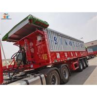 China 50 Tons Dump Semi Trailers With Hydraulic Lifting System Load Sand Or Stone for sale
