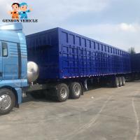 China 150 Tons 3 Axles Box Coal Mine Transport Semi Tanker Trailer Truck For Mongolia Market for sale