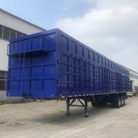 China 150 Tons 3 Axles Box Coal Mine Transport Semi Tanker Trailer Truck For Mongolia Market for sale
