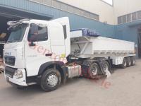 China Diesel Drop Side Wall Semi Tanker Trailer Dump Truck Export To Australia for sale