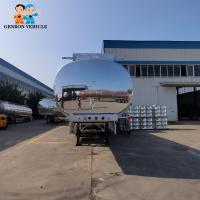 China 3 Axles 42000L Beautiful Mirror Aluminum Liquid Tanker Trailer Exported To Saudi Arabia for sale