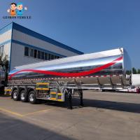 China 3 Axles 42000L Beautiful Mirror Aluminum Liquid Tanker Trailer Exported To Saudi Arabia for sale