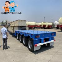 China 18200x3600x1300mm Detachable Gooseneck Low Deck Semi Trailer Truck To Dominican Republic for sale
