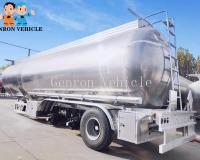 China 3 Axle 45000L 5 Silos Single Tires 6mm Aluminum Fuel Petrol Tanker Truck Trailer With Air Suspension for sale