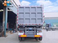 China 3 Axles 80 Tons Drop Rear Tipper Dump Semi Truck Trailer With Vacuum Tyres for sale