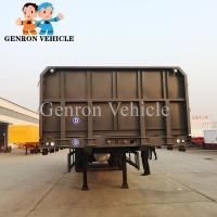 China 35 Tons 3 Axles Drop Side Semi Trailer Trucks Mechanical Suspension for sale