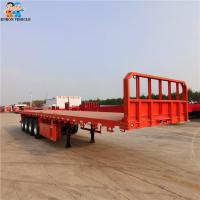 China 4 Axles Flatbed Semitrailer 50 Tons - 60 Tons Produced For Ghana Market for sale