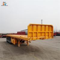 China 40 GP Container Flatbed Semi Truck Trailer With 4 Axles Mechanical Suspension for sale