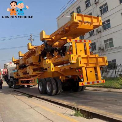 China Port 2 Axles 40ft Terminal / Skeleton Container Transport Semi Trailer Truck for sale