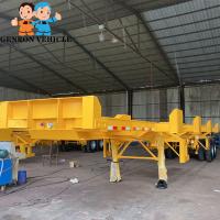 China Port 2 Axles 40ft Terminal / Skeleton Container Transport Semi Trailer Truck for sale
