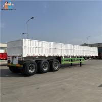 China 3 Axles Drop Side Semitrailer 50 Tons - 60 Tons Produced For Zambia Market for sale