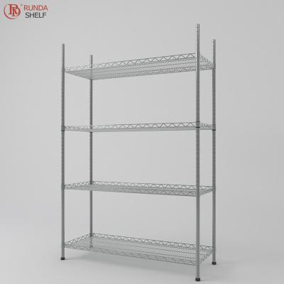 China Single Sided Stainless Steel Kitchen Dish Rack Chrome Shelving System Over The Toilet Shelf Storage Racks And Holders for sale