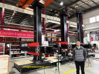 China Red Motorized Welding Manipulators 4000 Mm With Automatic Welding Heads for sale