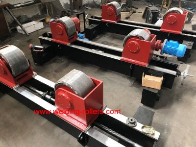 China 10T Conventional Pipe Welding Rotator For Pipe Butt With PU With Bolt Adjustment for sale