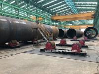 China 200 Ton Lead Screw Pipe Welding Rotator Heavy Duty Conventional With PU Wheels for sale