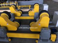 China 60 Ton Self Aligning Tank Turning Rollers For Wind Tower With PU Wheels for sale