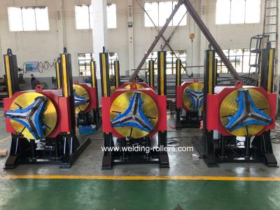China Hydraulic Lifting Pipe Turning Welding Positioner 3000KG With 3 Jaws Chuck for sale