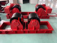 China 80 Ton Welding Tank Rollers Bolt Adjustment With Motorized Moving Wheels for sale