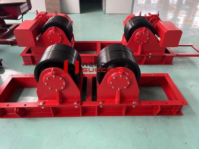 China 80 Ton Welding Tank Rollers Bolt Adjustment With Motorized Moving Wheels for sale