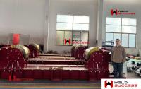 China CR-600T Bolt Adjustment Pipe Welding Rotator Steel Wheel / Tank Turning Rolls for sale
