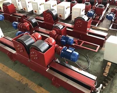 China 22000lbs Conventional Welding Rollers ,10T Lead Screw Pipe Welding Rotator Stands for sale