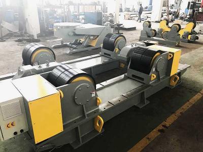China Grey 100T Pipe Welding Rollers Bolt Adjustment Conventional Welding Rotator With PU Wheels for sale