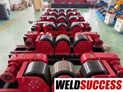 China 80T Conventional Pipe Welding Rotator For Pipe Butt With PU With Bolt Adjustment for sale