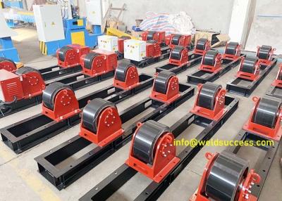 China 5 Ton Bolt Adjustment Tank Turning Rolls Stands With Pu Wheel for sale