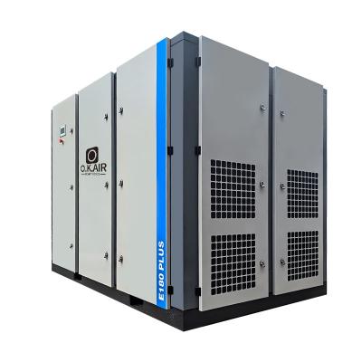 China 75 HP 3-Phase Two Stage Industrial Screw Air Compressor 575-600V with Variable Speed Drive - 422 CFM at 100 PSI for sale