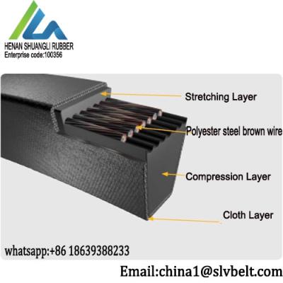 China Classic A V Belts Top Width 13mm Height 8 Mm Polyester Steel Brown Wire for sale