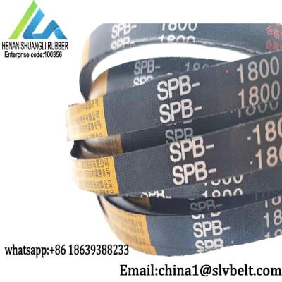 China Wrapped Narrow Classical Rubber SPB V Belt Heat Oil Resistant Top Width 17mm for sale