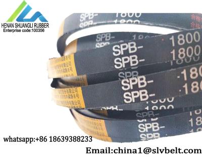 China Narrow Triangle Wrapped SPB V Belt Top Width 17mm Height 14MM Length 49'' - 331'' for sale