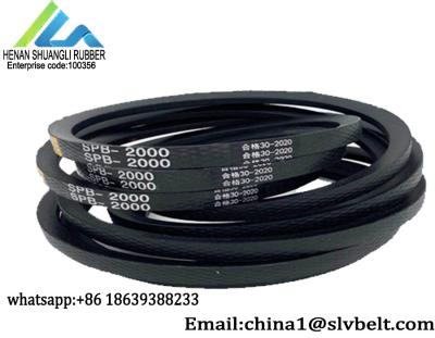 China Rubber Transmission Triangle Wrapped SPB V Belt Length 49'' - 331'' for sale