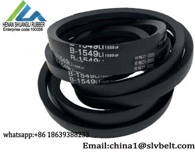 China Type B Top Width 17mm Depth 11mm Wrapped V Belt for sale