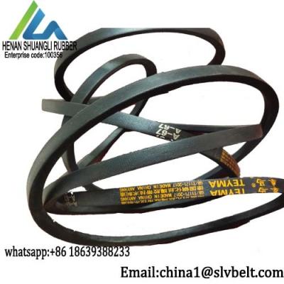 China Mechanical Transmission Classical  Wrapped V-belt for general  drive Wear Resistance Trapezoid Type A Length 92''-102'' for sale