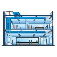 China 20 Ton Packaged Rooftop Industrial Air Conditioner For Office Inverter Rotary for sale