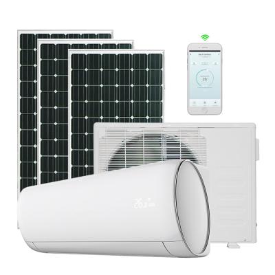 China 12000btu Hybrid Solar Powered Ac Unit Con Panel Cooling Heating For Homes for sale