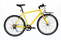 China 38Cx700C 21 Speed Womens Hybrid Bike Yellow Crmoly for sale