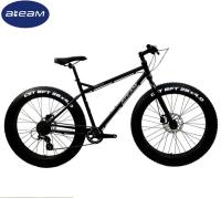 China 700C Black Fat Tyre Mountain Cycle 8 Speed 26x4 Chromoly for sale