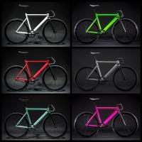 China Electroplating Frame Fixed Gear Bicycle Single Speed 52cm Retro Steel Silver With V Brakes for sale