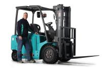 China 4 Wheel 3.5 Ton Electric Rough Terrain Forklift Truck With Ergonomic Design Of Control Elements for sale