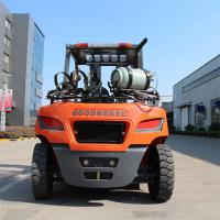 China Gasoline Forklifts 5 Ton Triplex Mast Side Shifter New LPG Gas Forklift Original Japanese Engine for sale