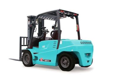 China Compact 6Ton 4 Wheel Full Electric Forklift Safety With Maintenance Free Brakes And Low Tyre Wear for sale