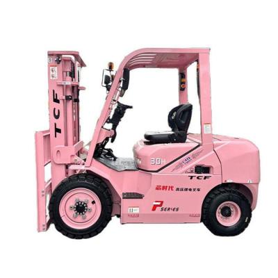 China Lithium Ion Battery 3 Ton 3.5 Ton 4 Wheel Electric Forklift Trucks Lift 3M for sale