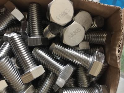 China 254 SMO Duplex Stainless Steel Fasteners UNS S31254 Hex Head Bolt Nut DIN 933 DIN 934 for sale