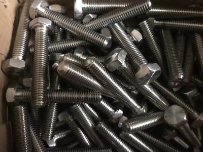China Alloy Hastelloy C276 Full Thread Hex Bolt DIN933 Standard M6 - M64 Size for sale