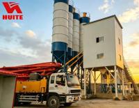 China HZS120 Stationary Concrete Batching Plant Intelligent PLC Control 180 KW for sale