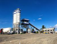China Safe & Stable HZS60 Batching Plant with International Profiles & Self-Developed Electric Control System for sale