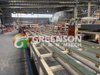 China 1300mm Effective Laminating Width Gypsum Ceiling Tile Production Line with 2-15m/min Adjustable Speed and PLC System Electric Control for sale